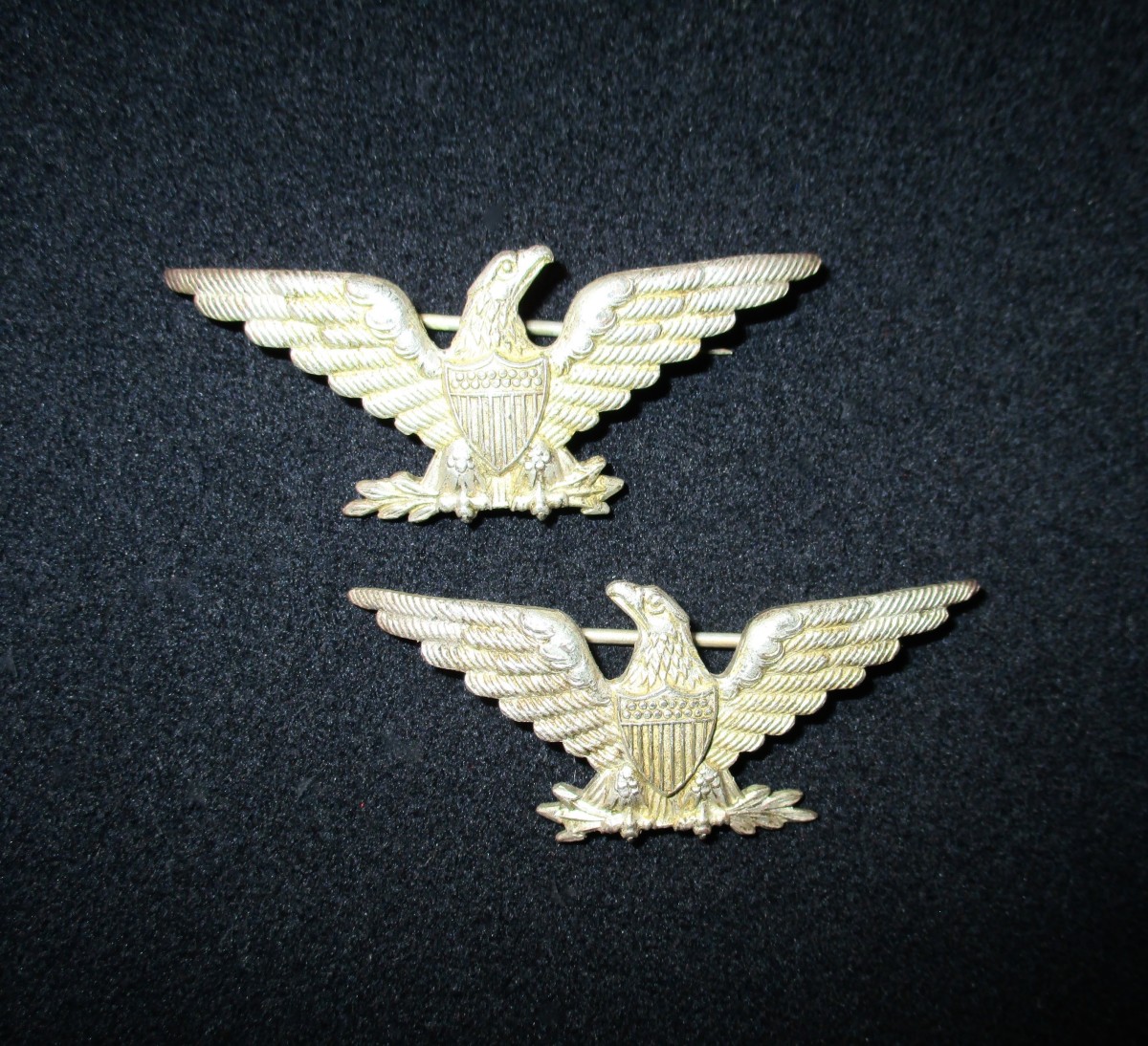 Silver Metal Colonel’s Eagle Pair – Large Shield -SOLD | J. Mountain ...