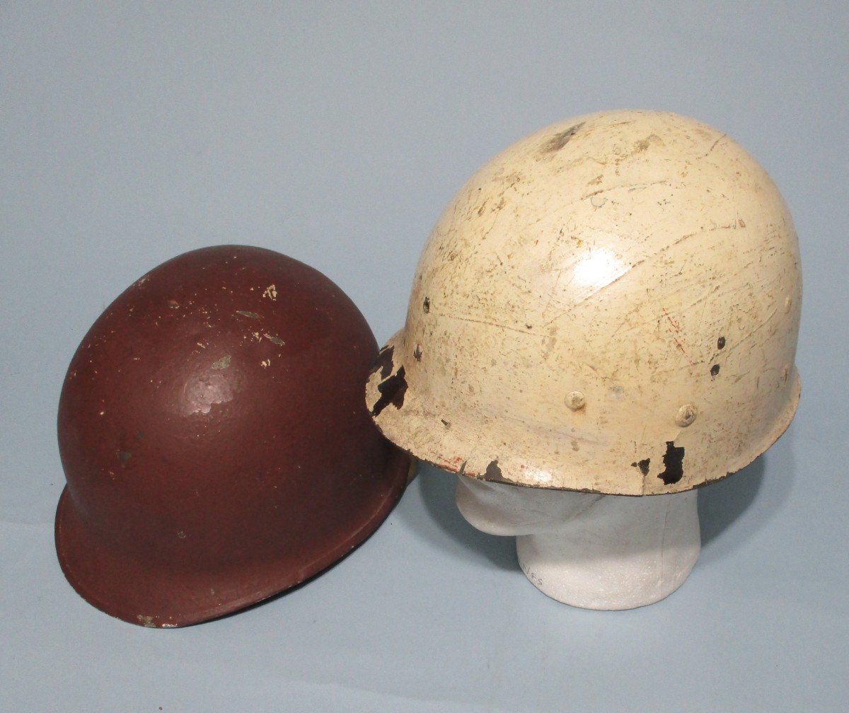 ID’D 347th Engineer General Service Regiment Painted “MP” Helmet -SOLD ...