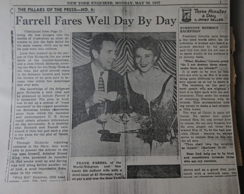 Capt. Frank Ferrell, USMC – OSS Collection Of Documents, Photos & Maps ...