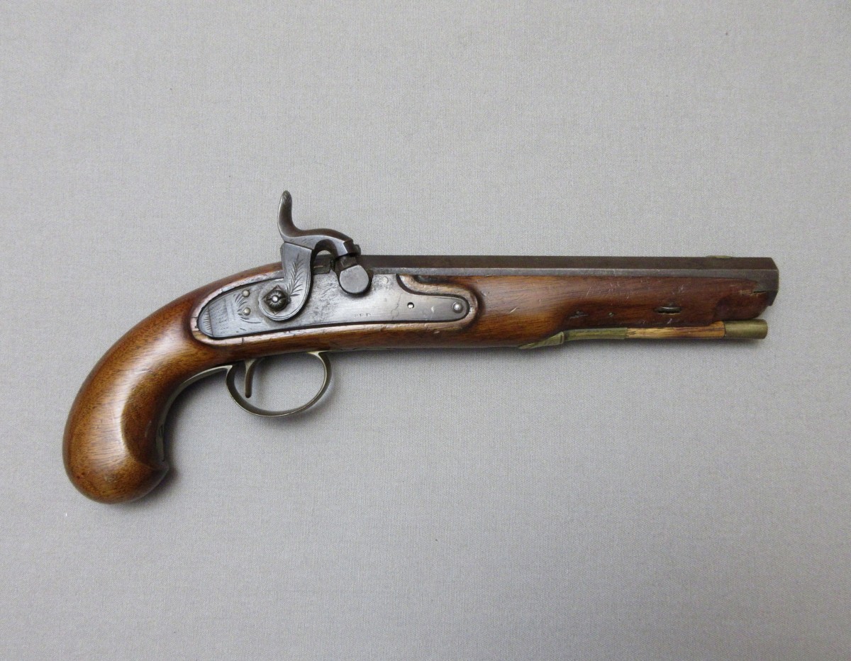 American – Kentucky Style Percussion Pistol – SOLD | J. Mountain Antiques