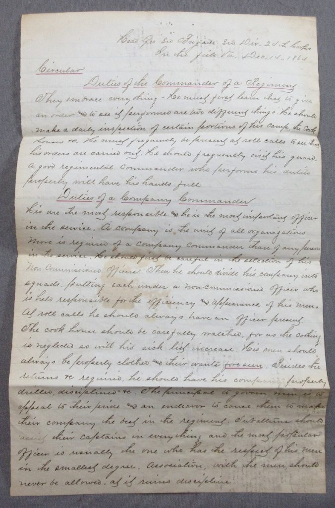 Captain Charles Fenton – 21st Connecticut Infantry Document Lot SOLD ...