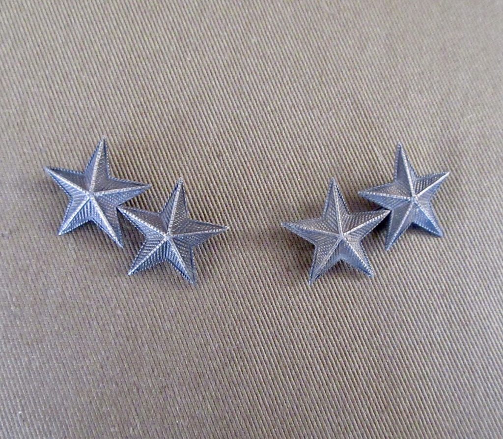 Interwar- WWII Major General’s Shirt Stars- Pair – SOLD | J. Mountain ...