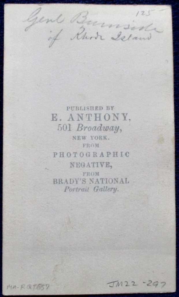 CDV – Colonel Ambrose Burnside 1st Rhode Island Infantry – SOLD | J ...