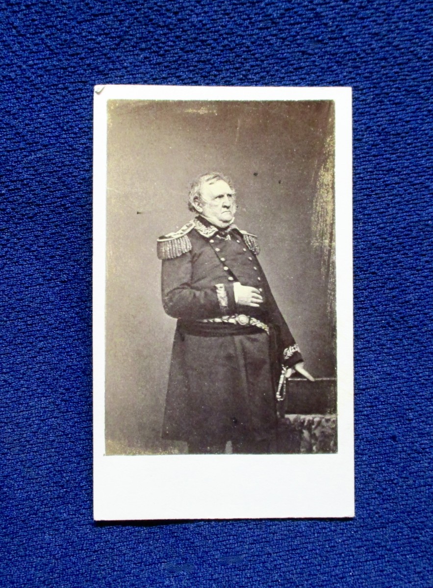 CDV – Lt. General Winfield Scott | J. Mountain Antiques