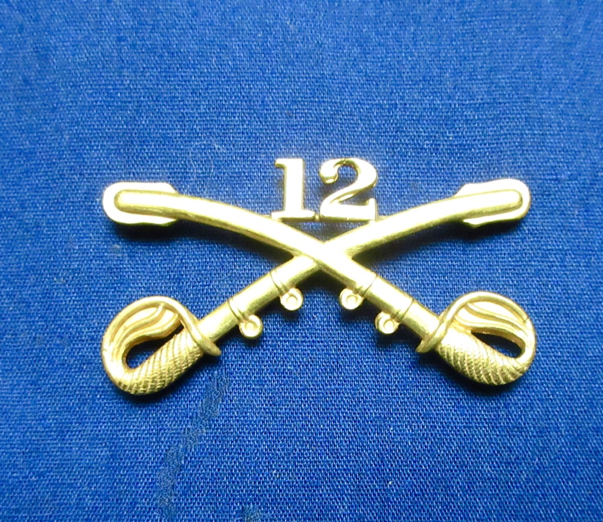 12th Cavalry Officer Collar Insignia – 1895 Pattern SOLD | J. Mountain ...