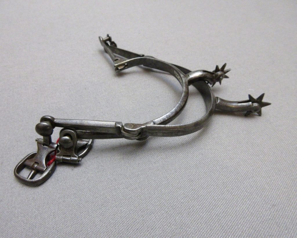 High Quality Jointed Iron Spurs With Rowels – SOLD | J. Mountain Antiques