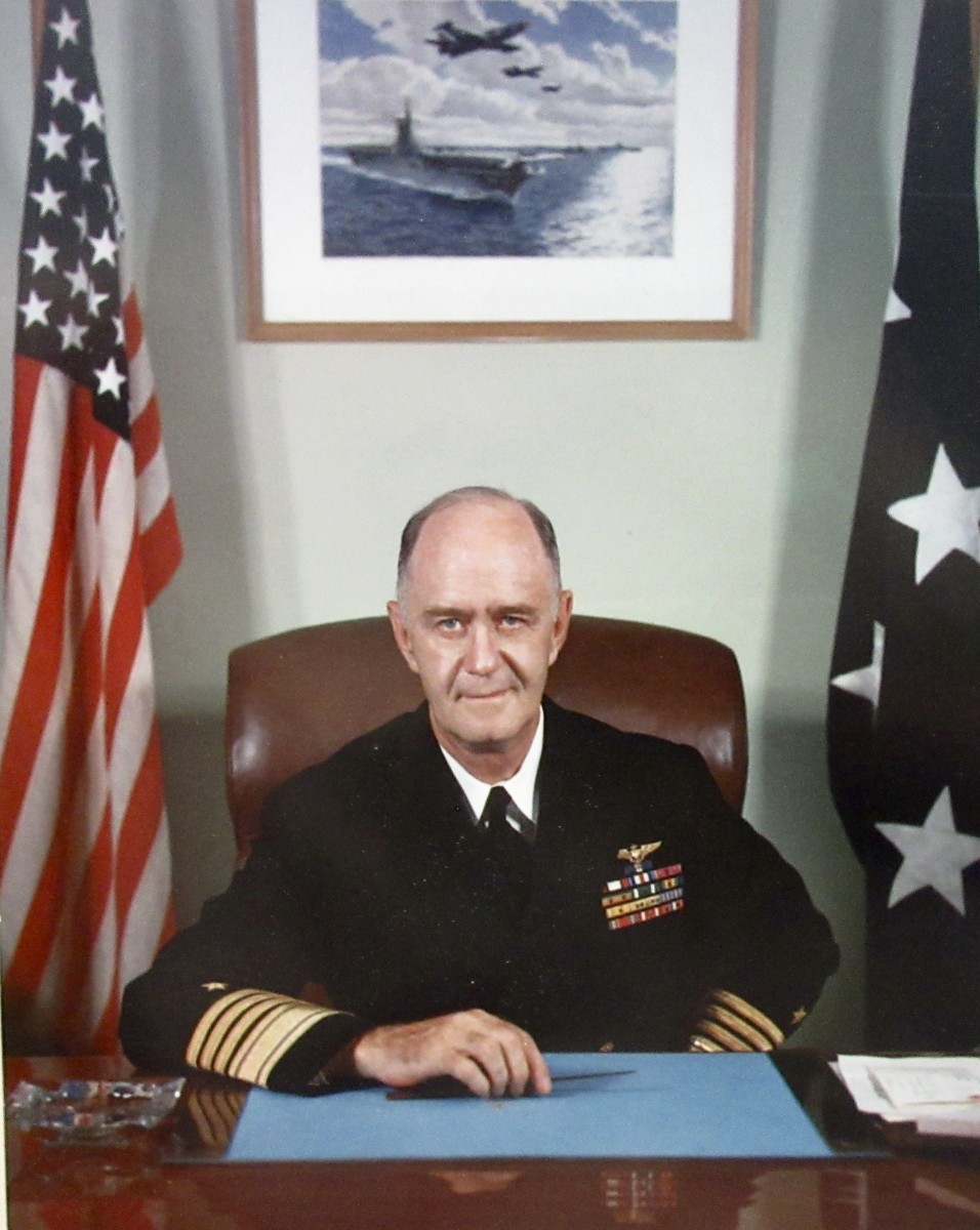 Signed Color Presentation Portrait – Admiral Felix B. Stump To Adm ...