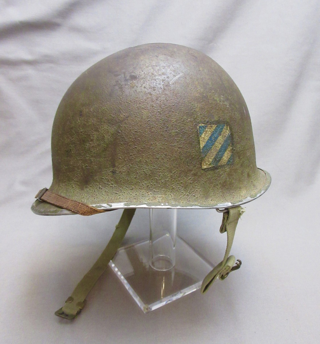 M1 Painted Helmet With Original 3rd Infantry Division Insignia SOLD | J ...