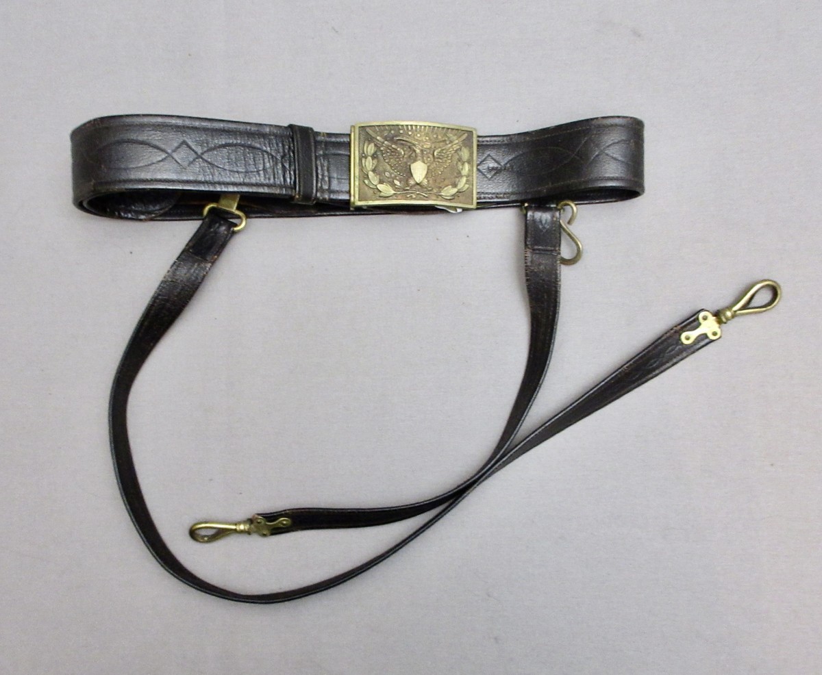 Indian Wars Era Officers Sword Belt Complete SOLD | J. Mountain Antiques