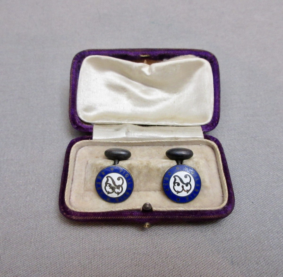 23rd New York National Guard Cufflinks In Case | J. Mountain Antiques