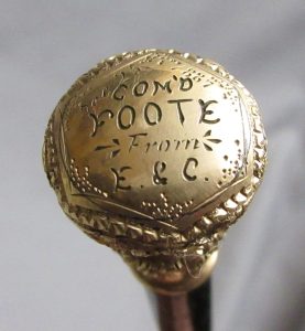 Gold Tipped Cane Belonging To Midget Charles Nestel Known As “Commodore ...
