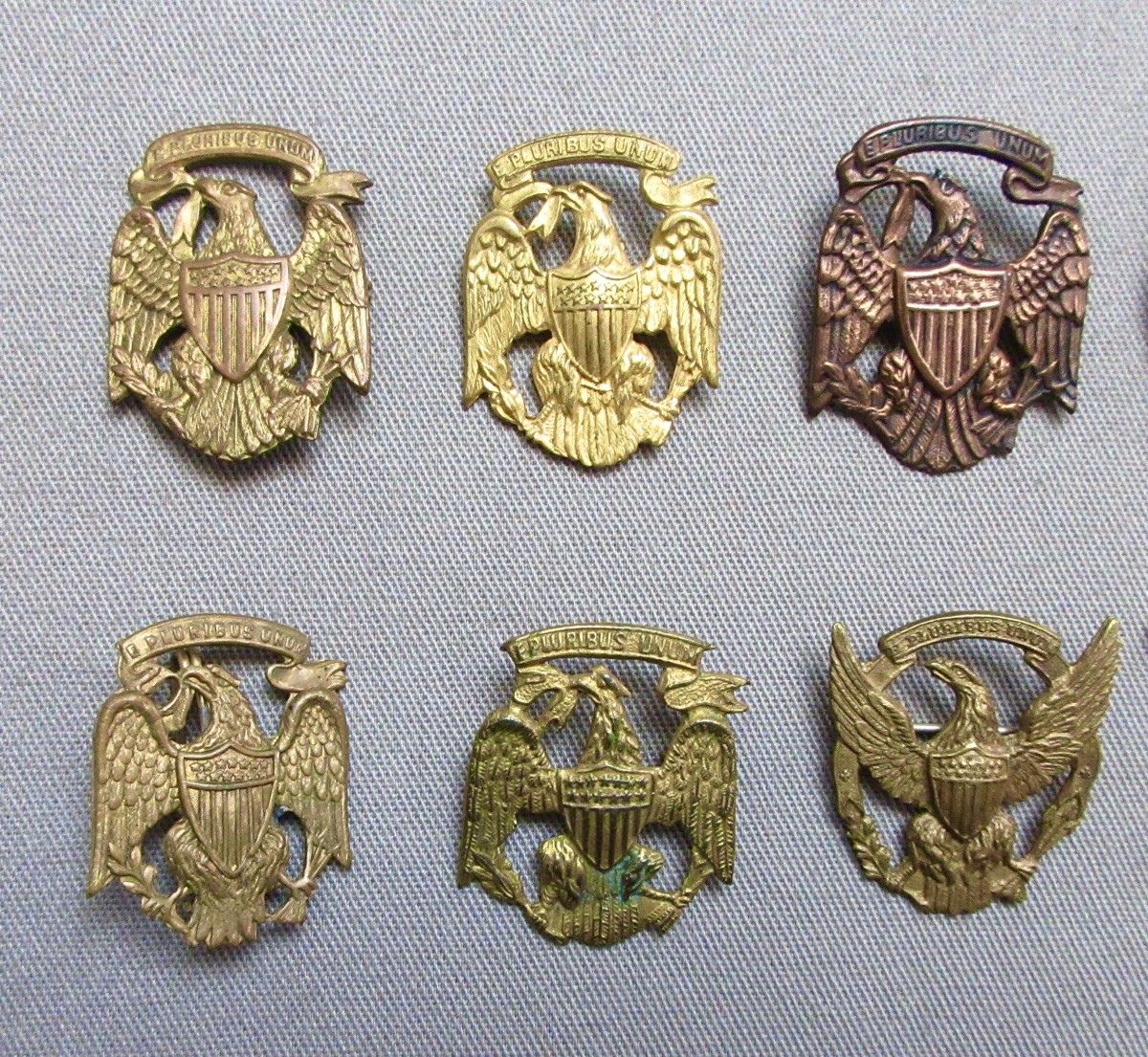 Collection of U.S. Army Shoulder Loop 1898 Pattern Eagles | J. Mountain ...