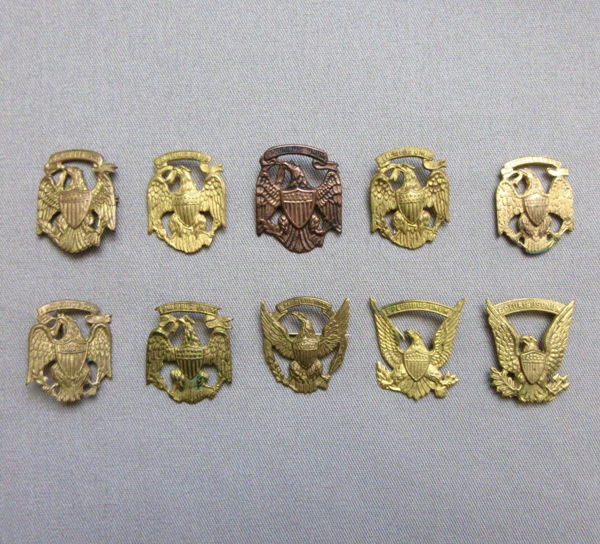 Collection of U.S. Army Shoulder Loop 1898 Pattern Eagles | J. Mountain ...