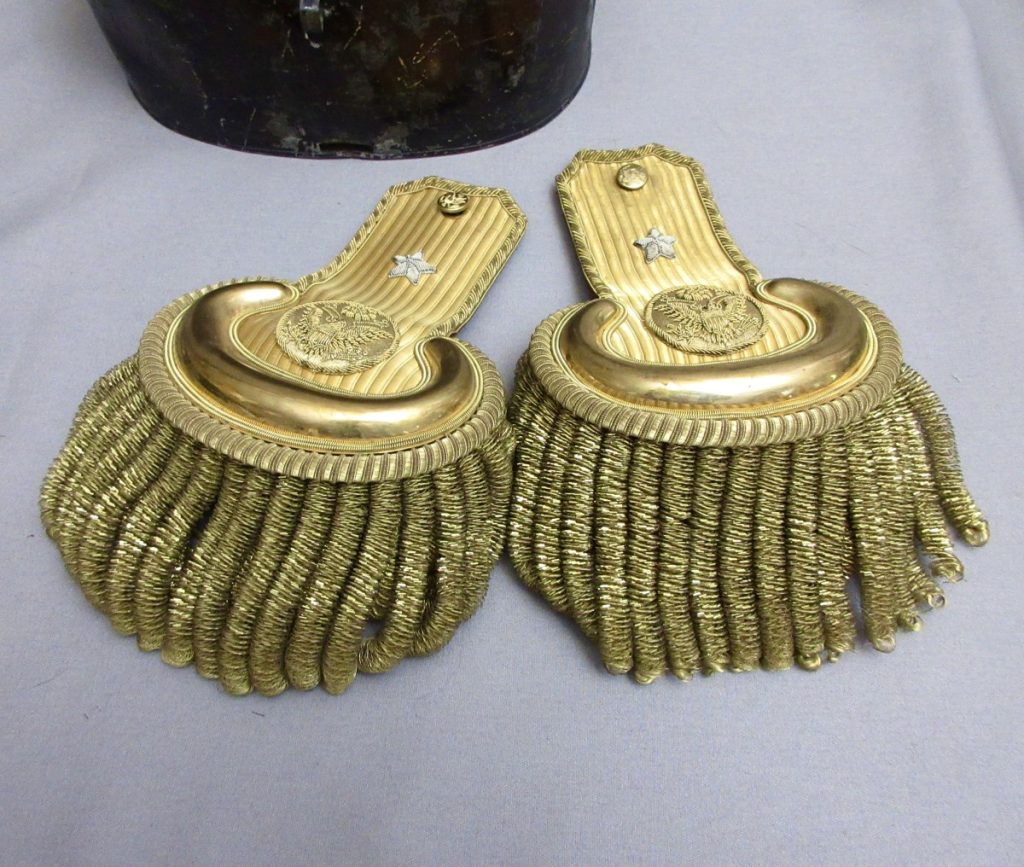 1902 General Officer’s Shoulder Epaulets In Tin SOLD | J. Mountain Antiques