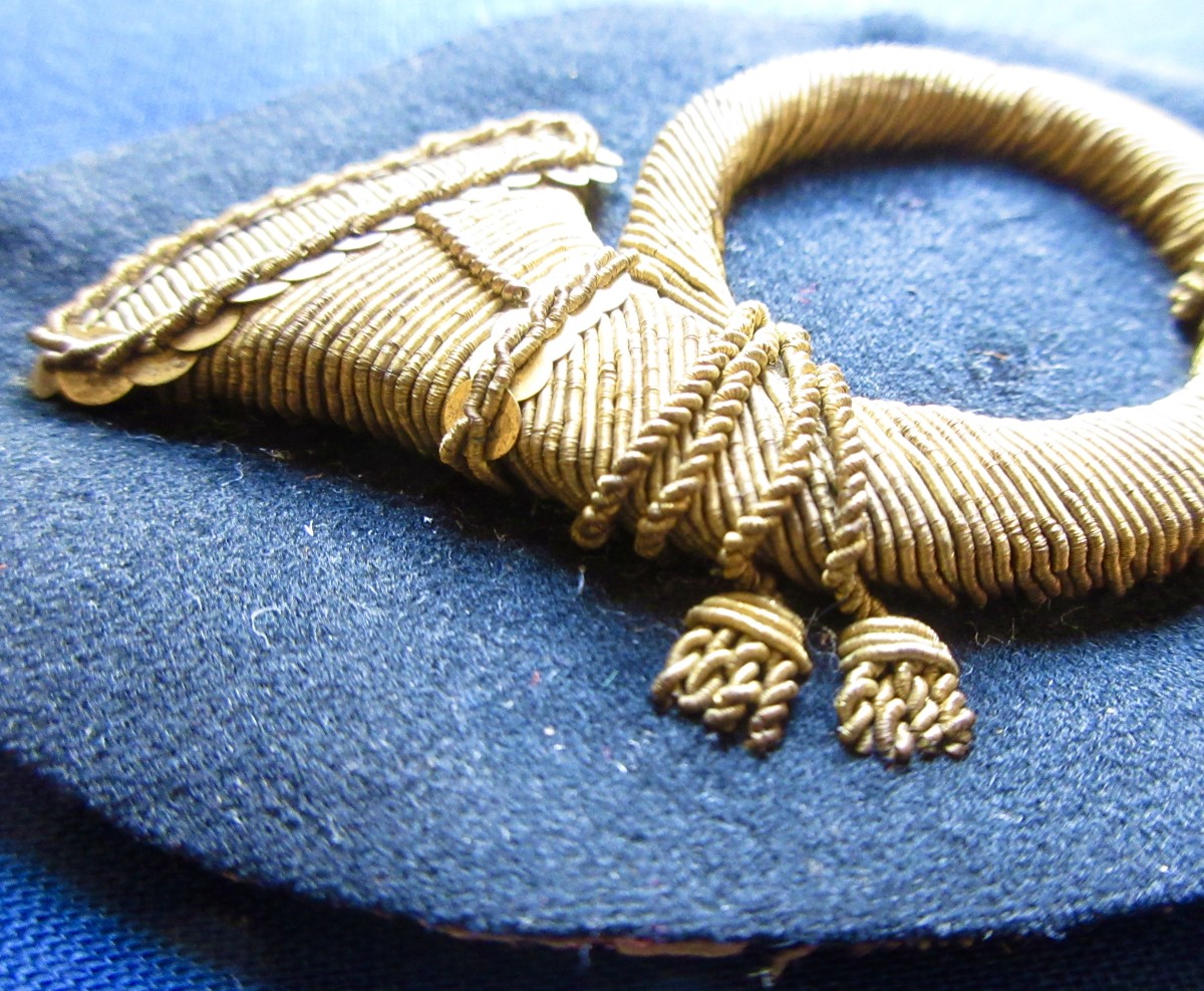 Impressively Large Infantry Officers Cap Insignia | J. Mountain Antiques