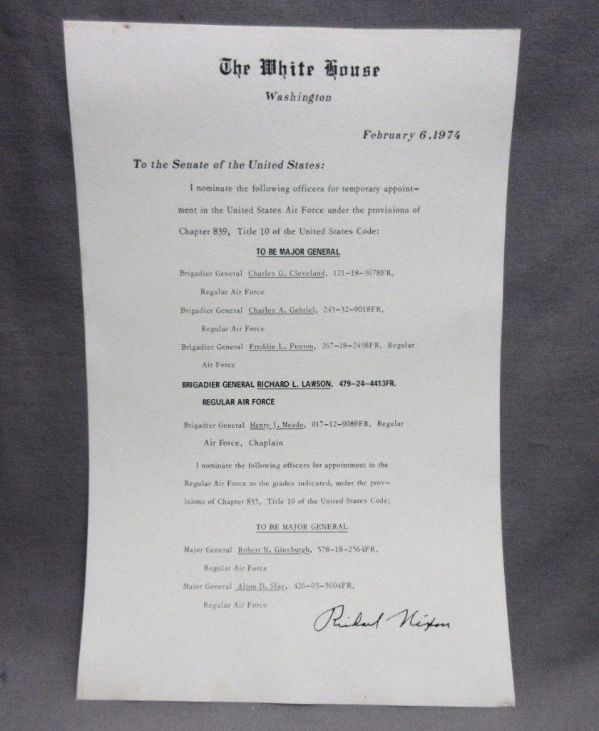 General Lawson Material – Presidential Aide To Nixon & Ford. SOLD | J ...