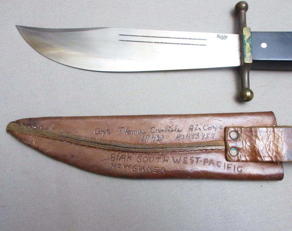 V-44 Kinfolk Bowie Knife & Sheath – ID’d To AAC Captain – SOLD | J ...