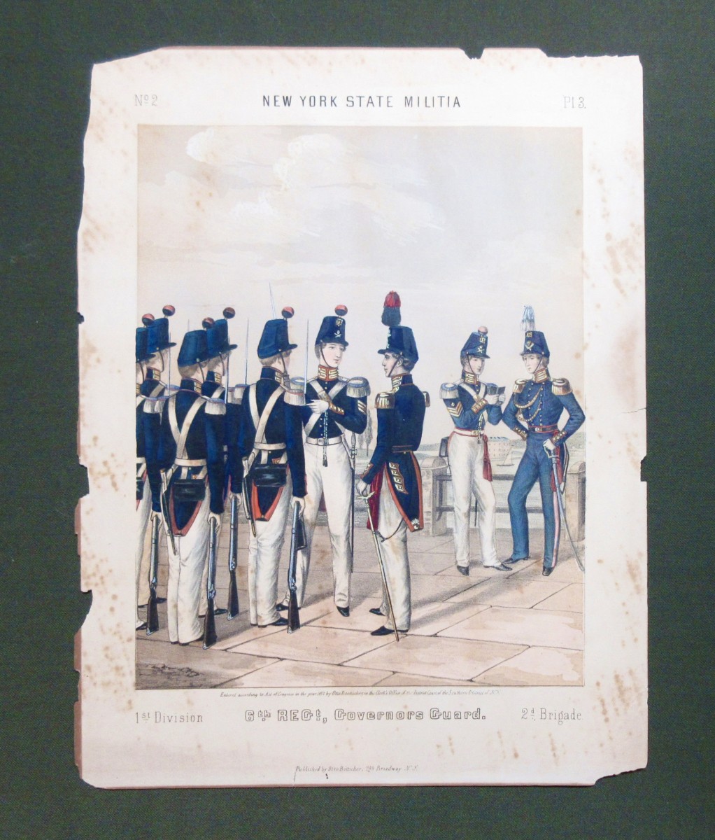 Military Uniform Plate – 6th Regt. Governors Guard NYSM 1852 | J ...