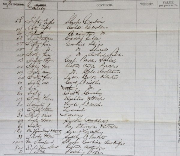 Quartermaster Document for August of 1864 For The 1st Louisiana Cavalry ...