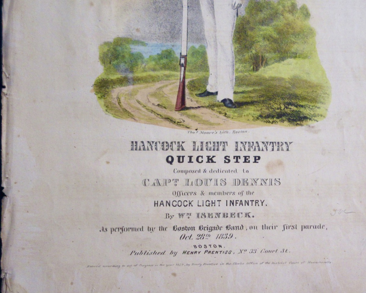 1839 Hancock Light Infantry Quick Step Sheet Music – SOLD | J. Mountain ...