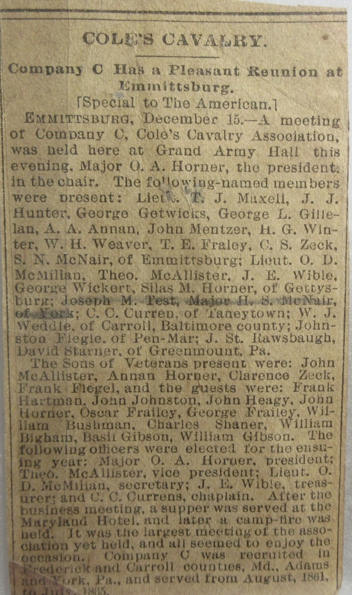 1/6 Plate Ruby Ambrotype Of Oliver A. Horner – Cole’s (1st Potomac Home ...