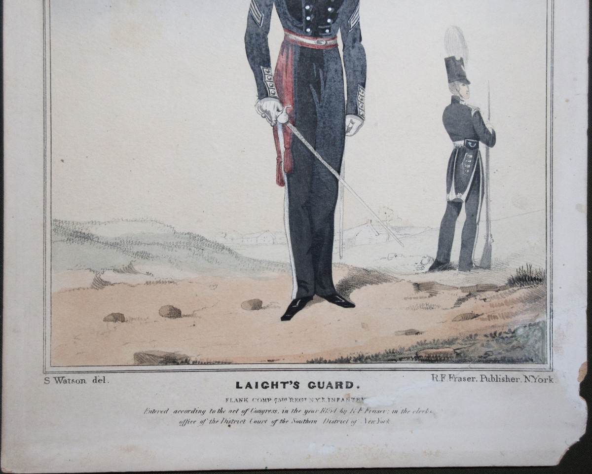 Military Uniform Plate – Laight’s Guard Flank Co, 75th NYSM 1834 – SOLD ...