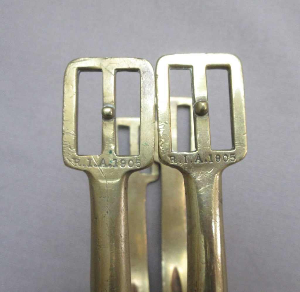 1902 Pattern Rock Island Arsenal Marked Spurs – SOLD | J. Mountain Antiques