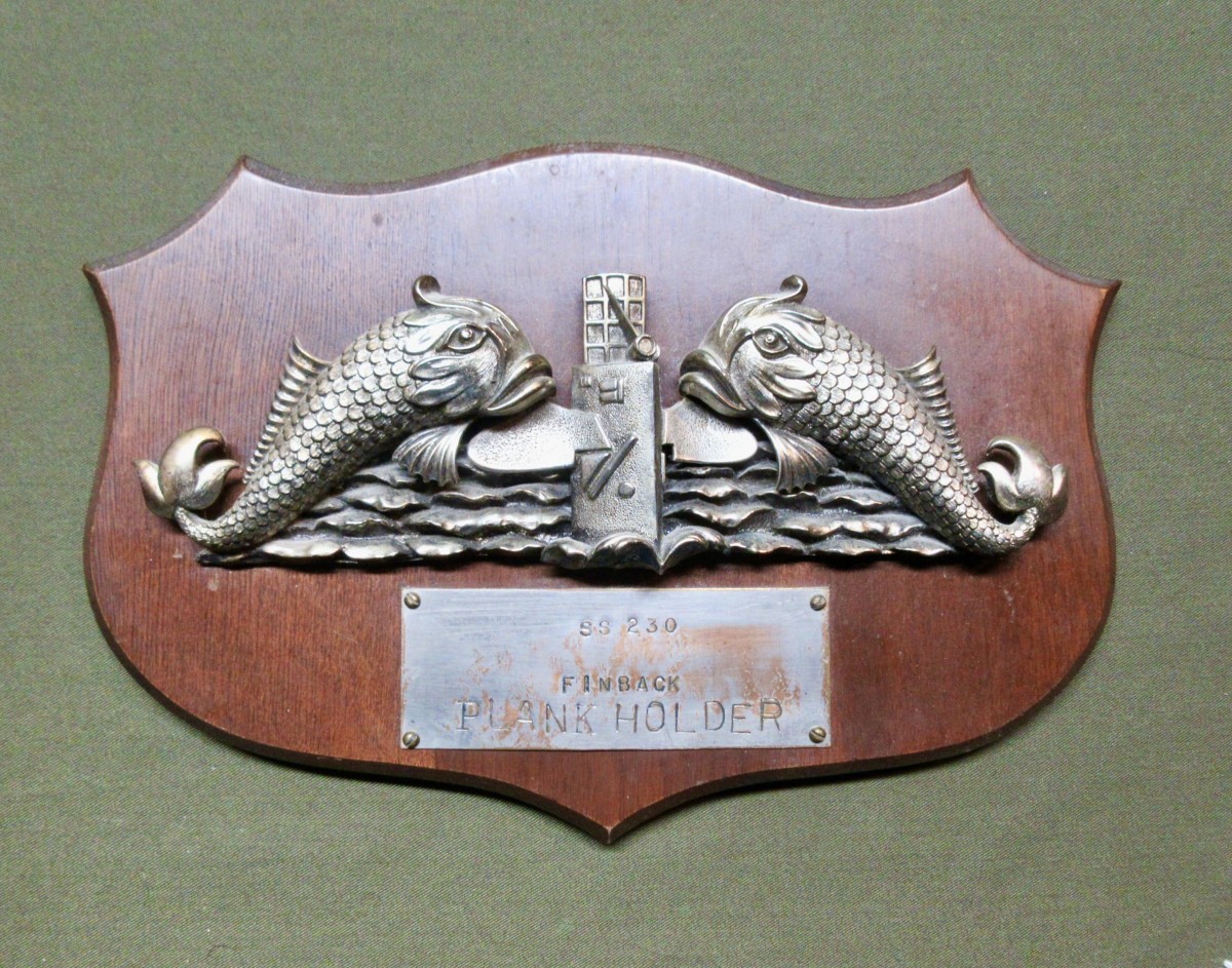 Submariner’s Plaque – “PLANK HOLDER” USS Finback SOLD | J. Mountain ...