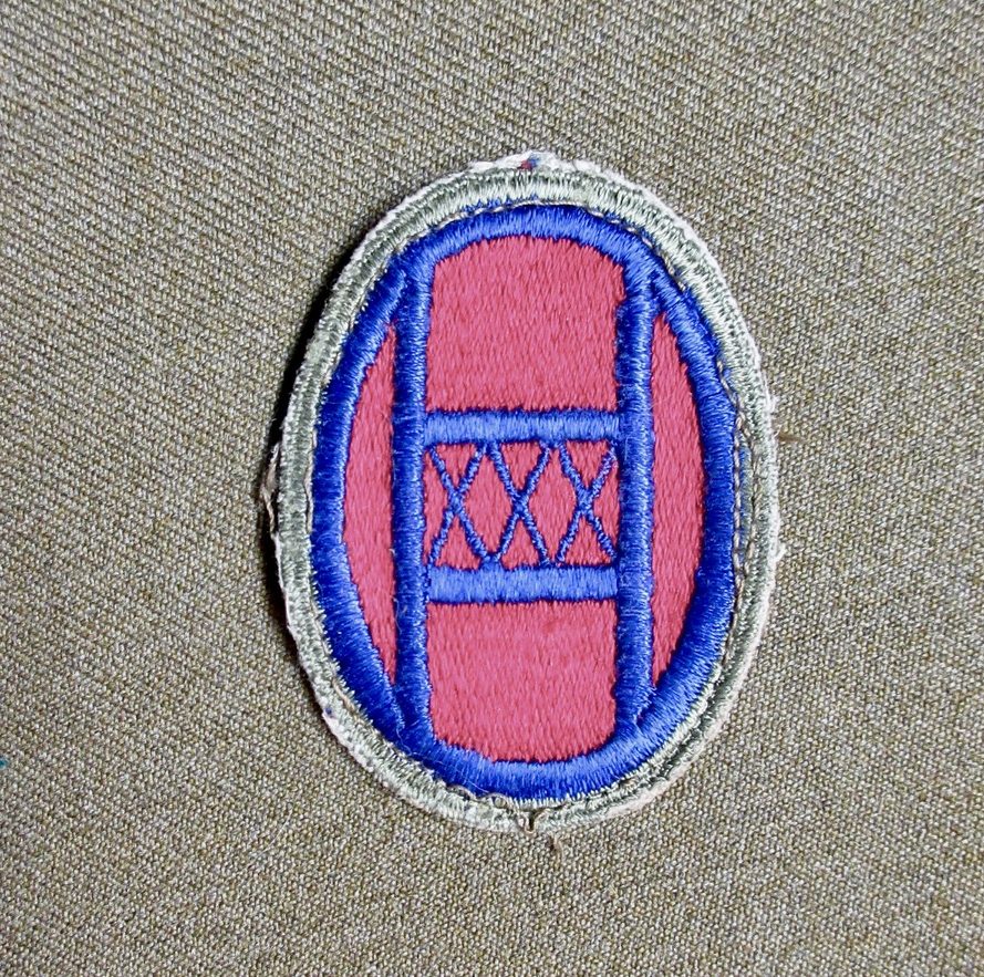 30th Infantry Division Patch with OD Border – SOLD | J. Mountain Antiques