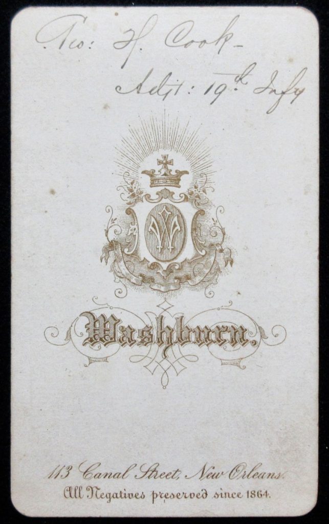 CDV – Signed By George H. Cook, 19th US Infantry SOLD | J. Mountain ...