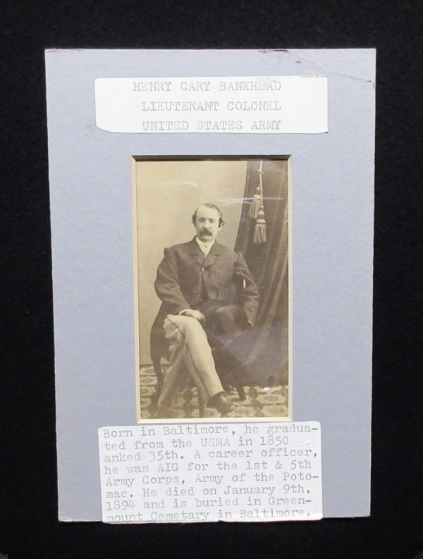 CDV – LtCol. Henry Cary Bankhead USA – SOLD | J. Mountain Antiques