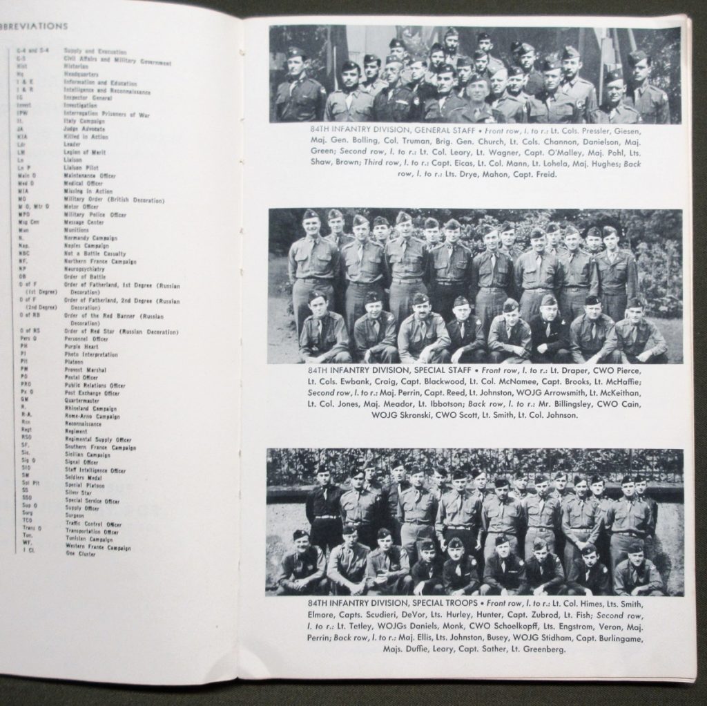 ID’D Co H 334th Infantry Regt- 84th “Railsplitters” ID’d Grouping SOLD ...