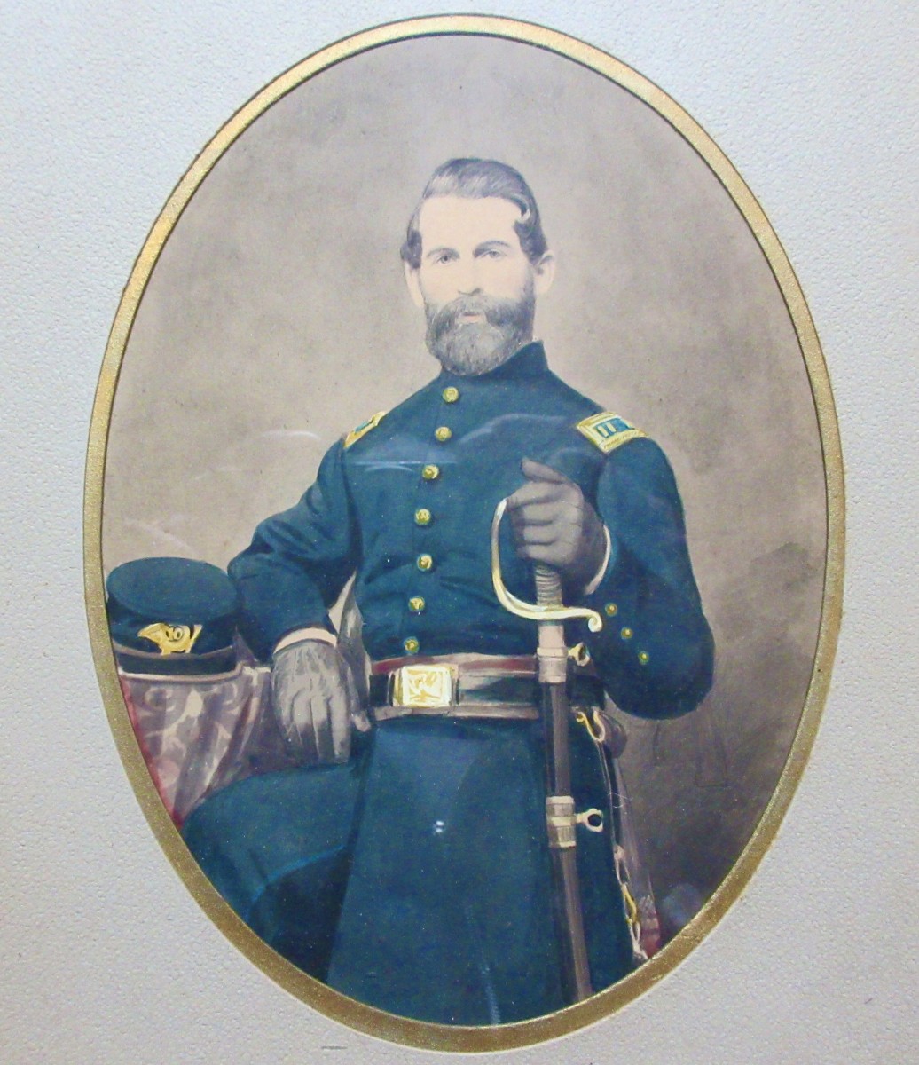 Framed Tinted Albumen Of Captain Edwin E Day – 10th Massachusetts ...