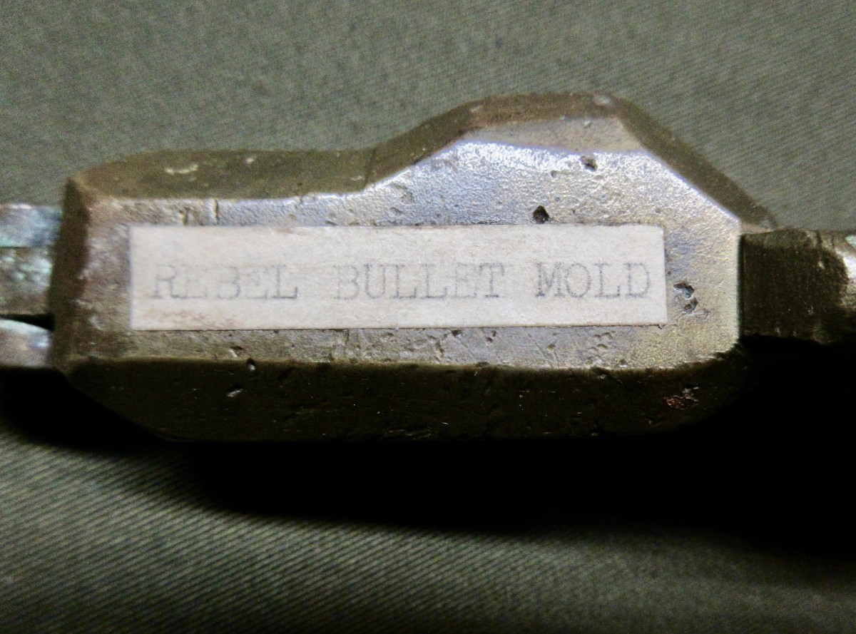 Brass Bullet Mold With Crude Wooden Handles, ID’d As Confederate ...