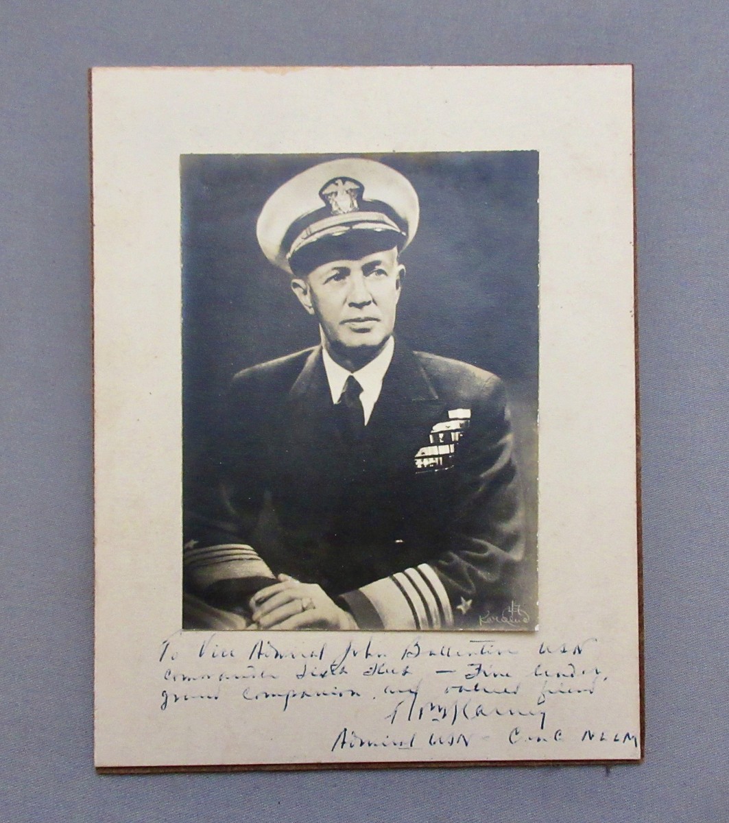 Signed Presentation Photograph From Admiral Robert Carney, USN SOLD | J ...
