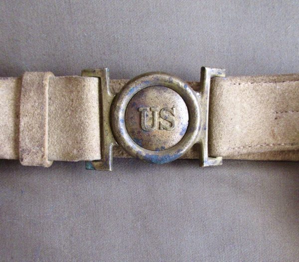 M1839 White Buff Artillery Belt & Buckle -SOLD | J. Mountain Antiques