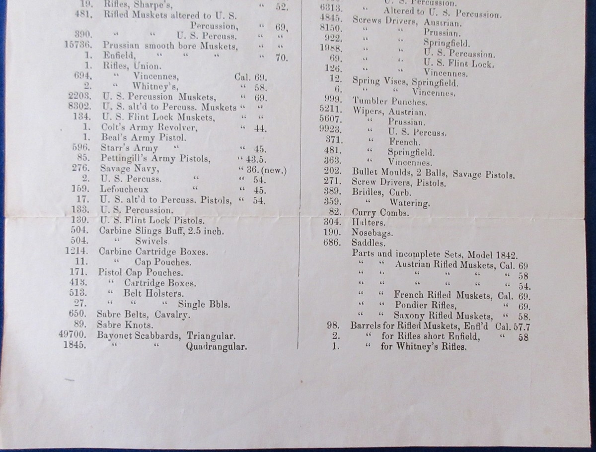 Catalogue Of CONDEMNED ORDNANCE STORES TO BE SOLD. | J. Mountain Antiques