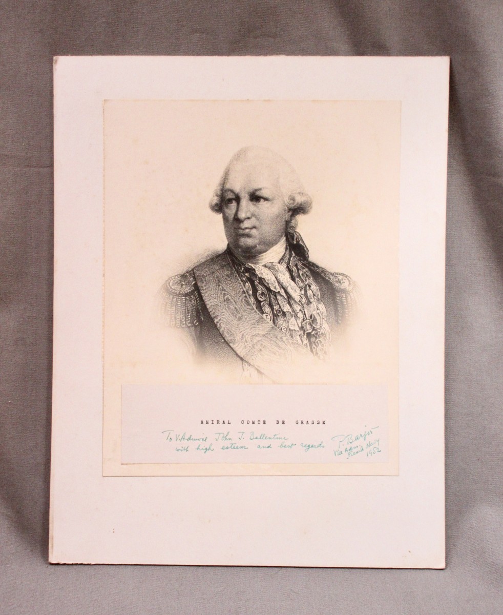 Engraving of Admiral Comte De Grasse – Presentation to Adm J.J ...