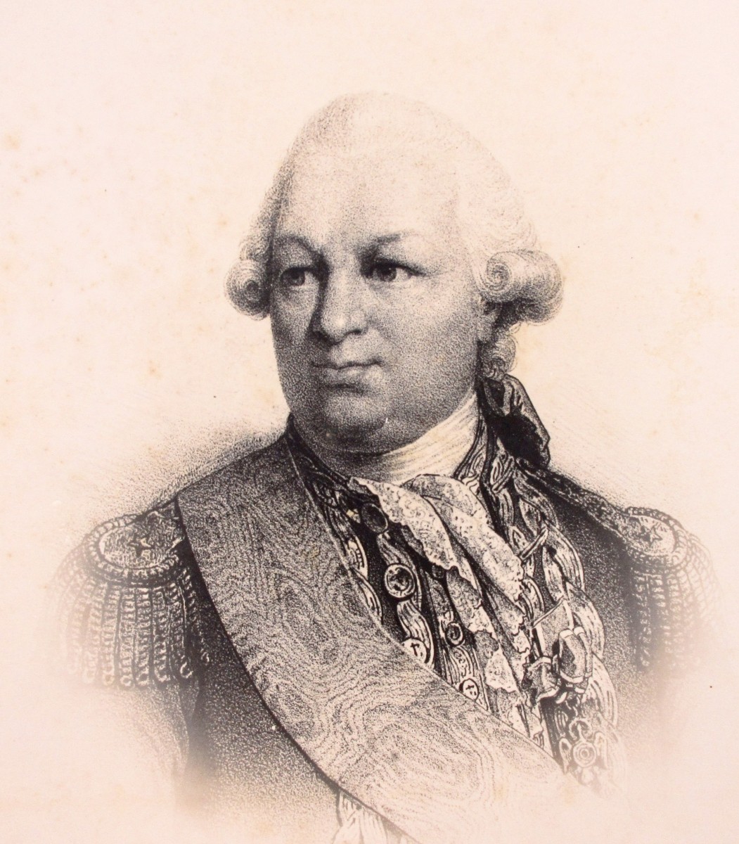 Engraving of Admiral Comte De Grasse – Presentation to Adm J.J ...