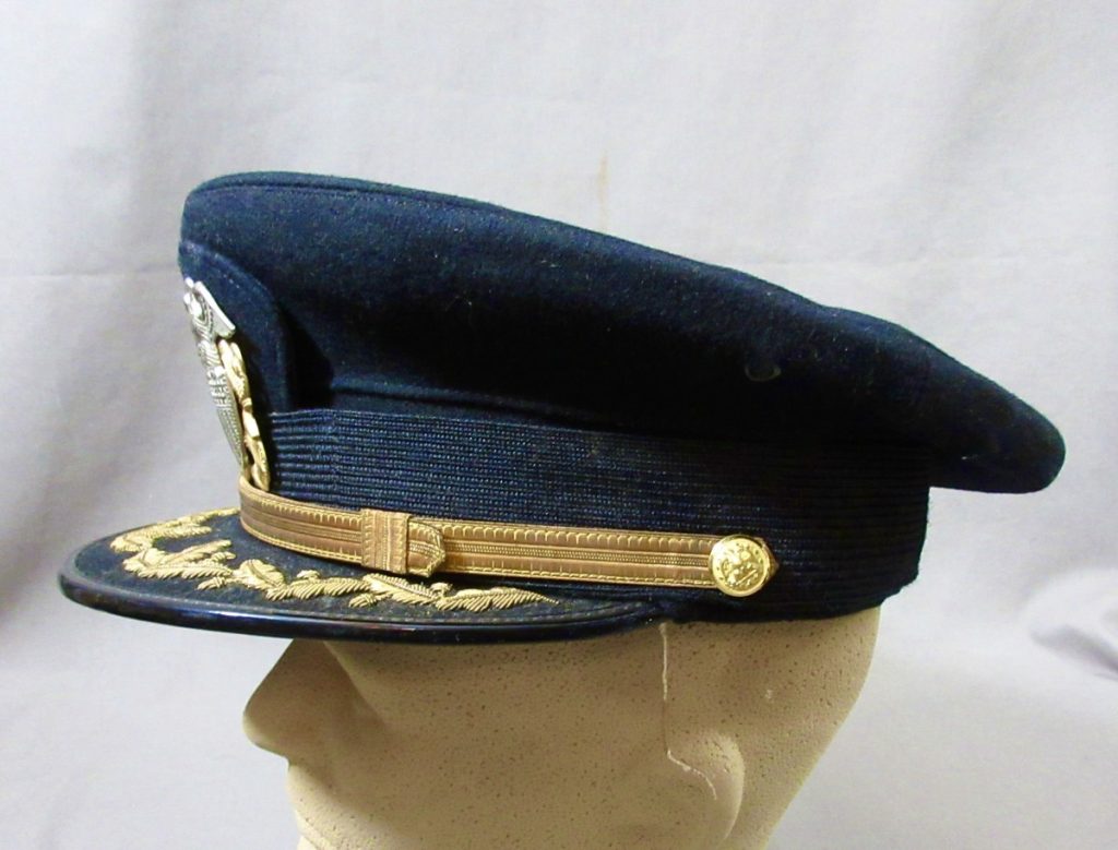 WWII Era – Post U.S. Navy Officer Blue Cap | J. Mountain Antiques