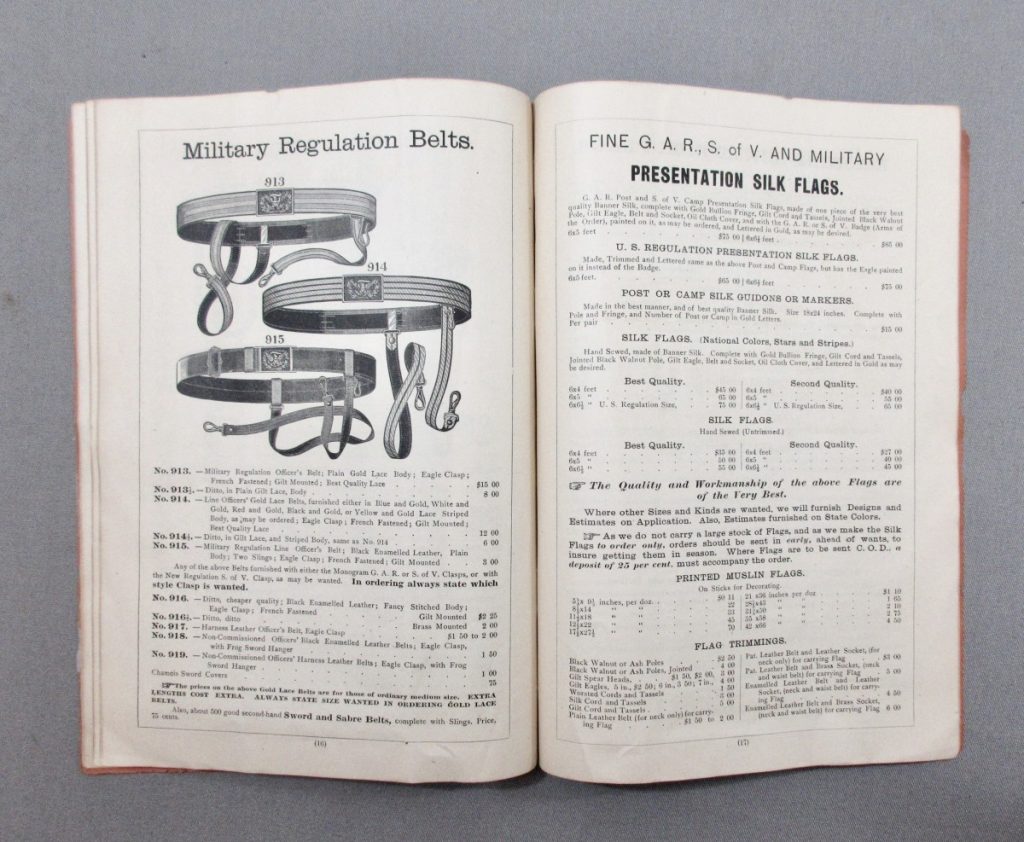 1890 William Read & Sons Military Goods Catalog | J. Mountain Antiques