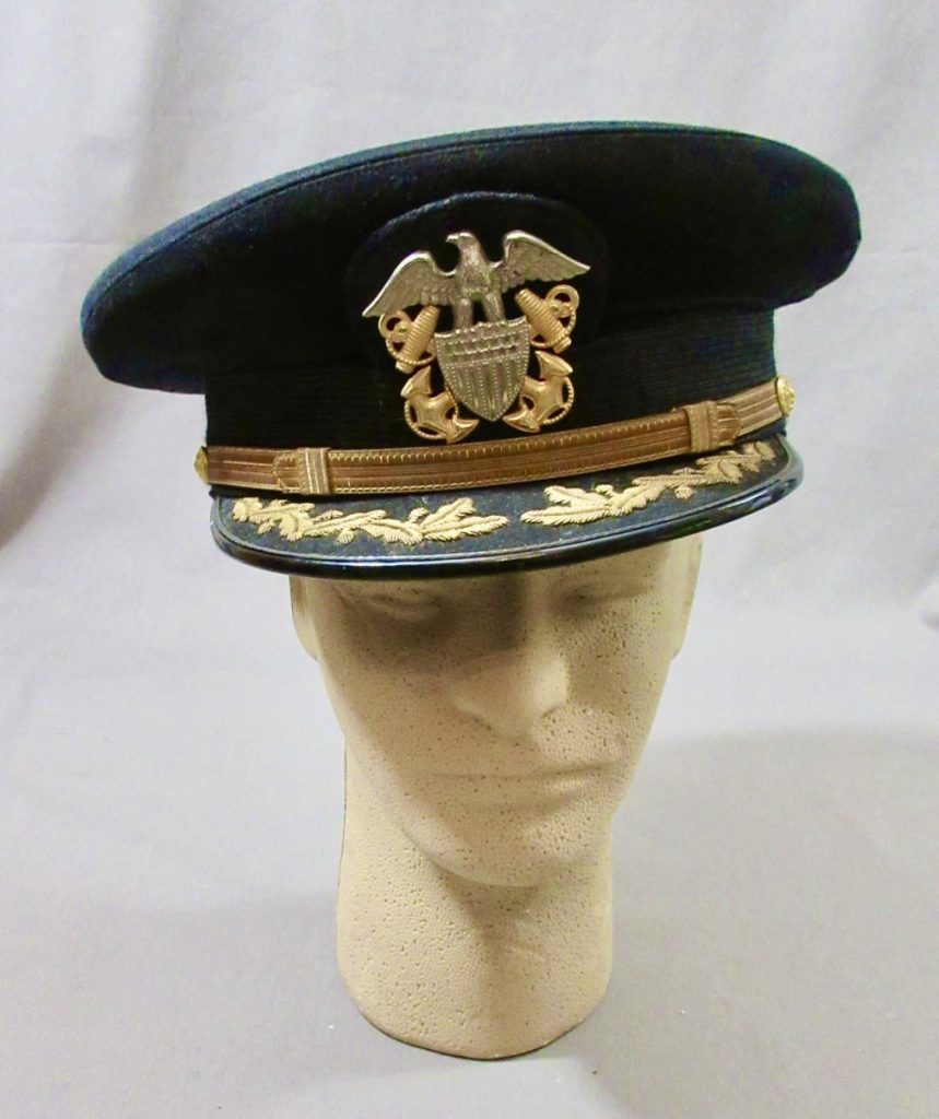 WWII Era – Post U.S. Navy Officer Blue Cap | J. Mountain Antiques