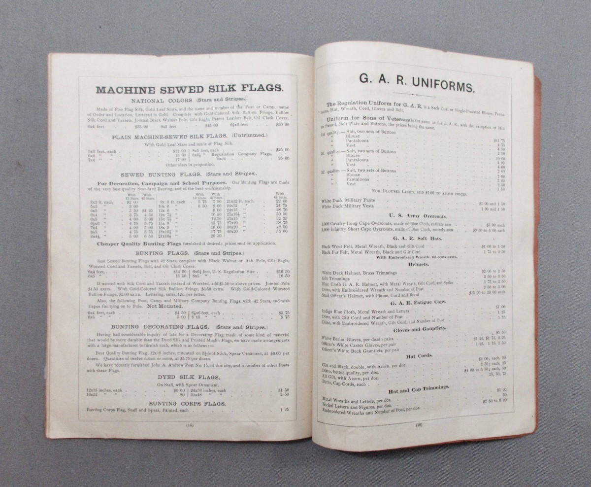 1890 William Read & Sons Military Goods Catalog | J. Mountain Antiques
