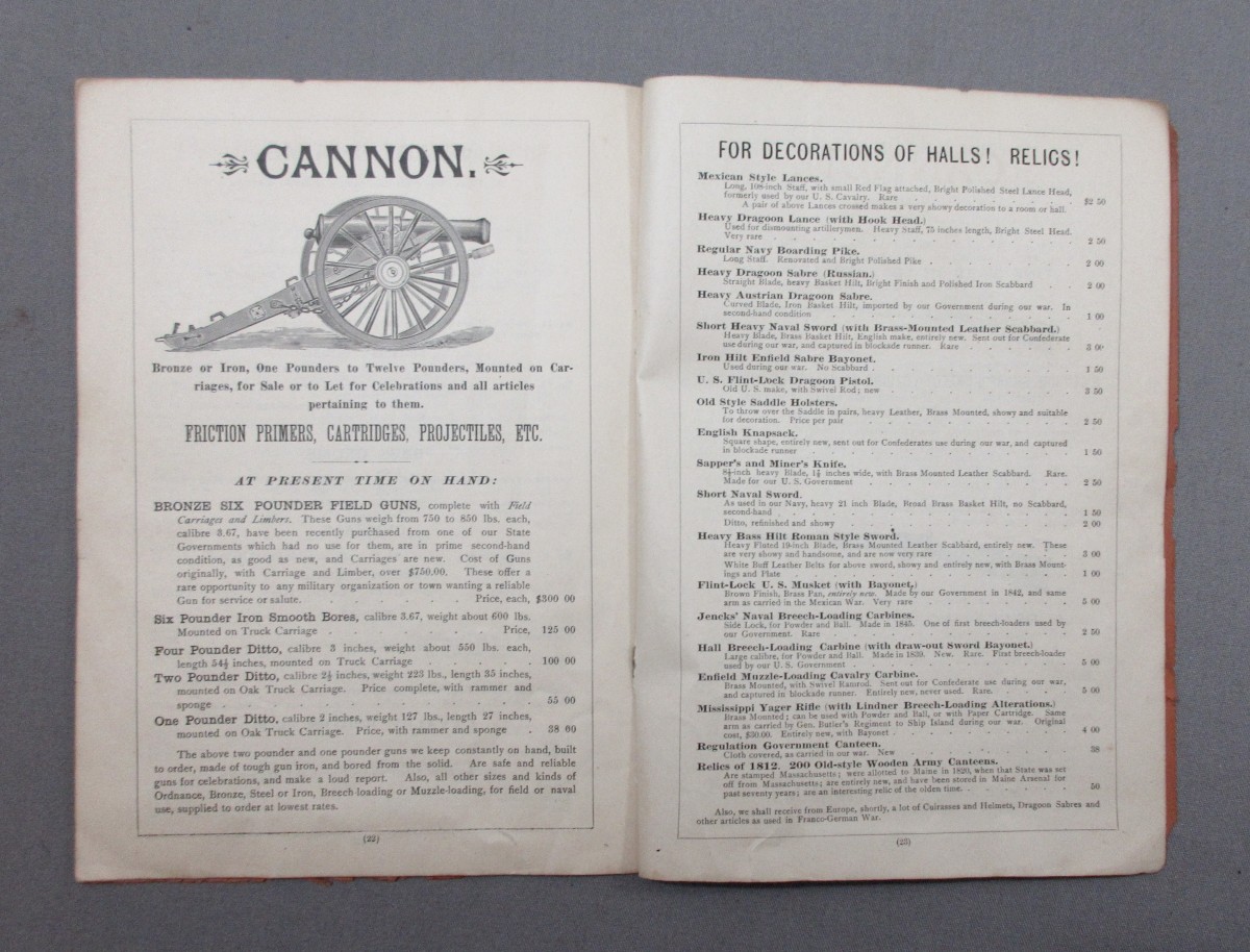 1890 William Read & Sons Military Goods Catalog | J. Mountain Antiques
