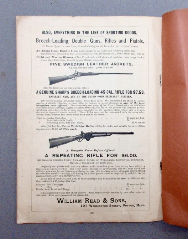 1890 William Read & Sons Military Goods Catalog | J. Mountain Antiques