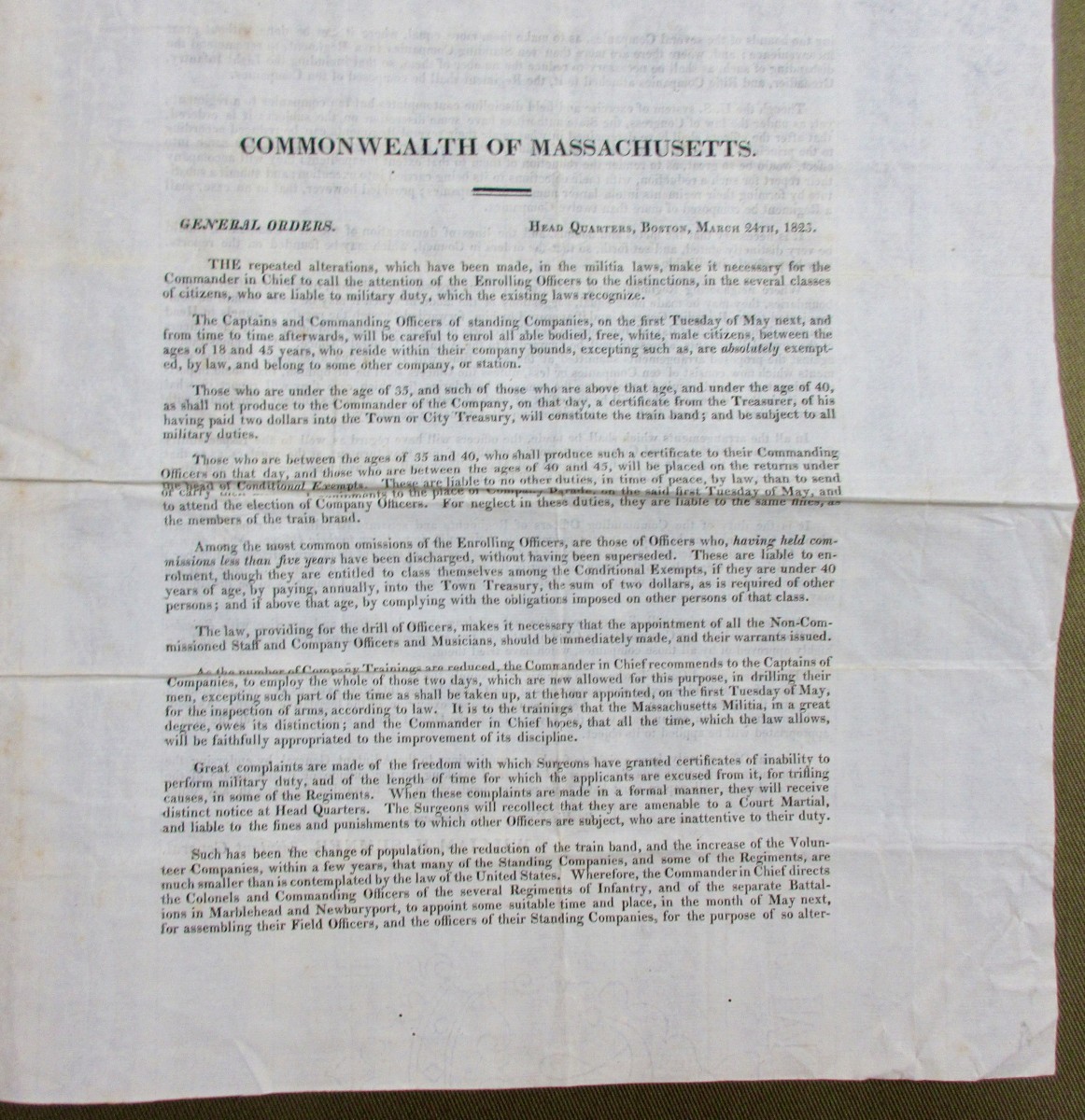 1820’s Massachusetts Militia Document Lot SOLD | J. Mountain Antiques