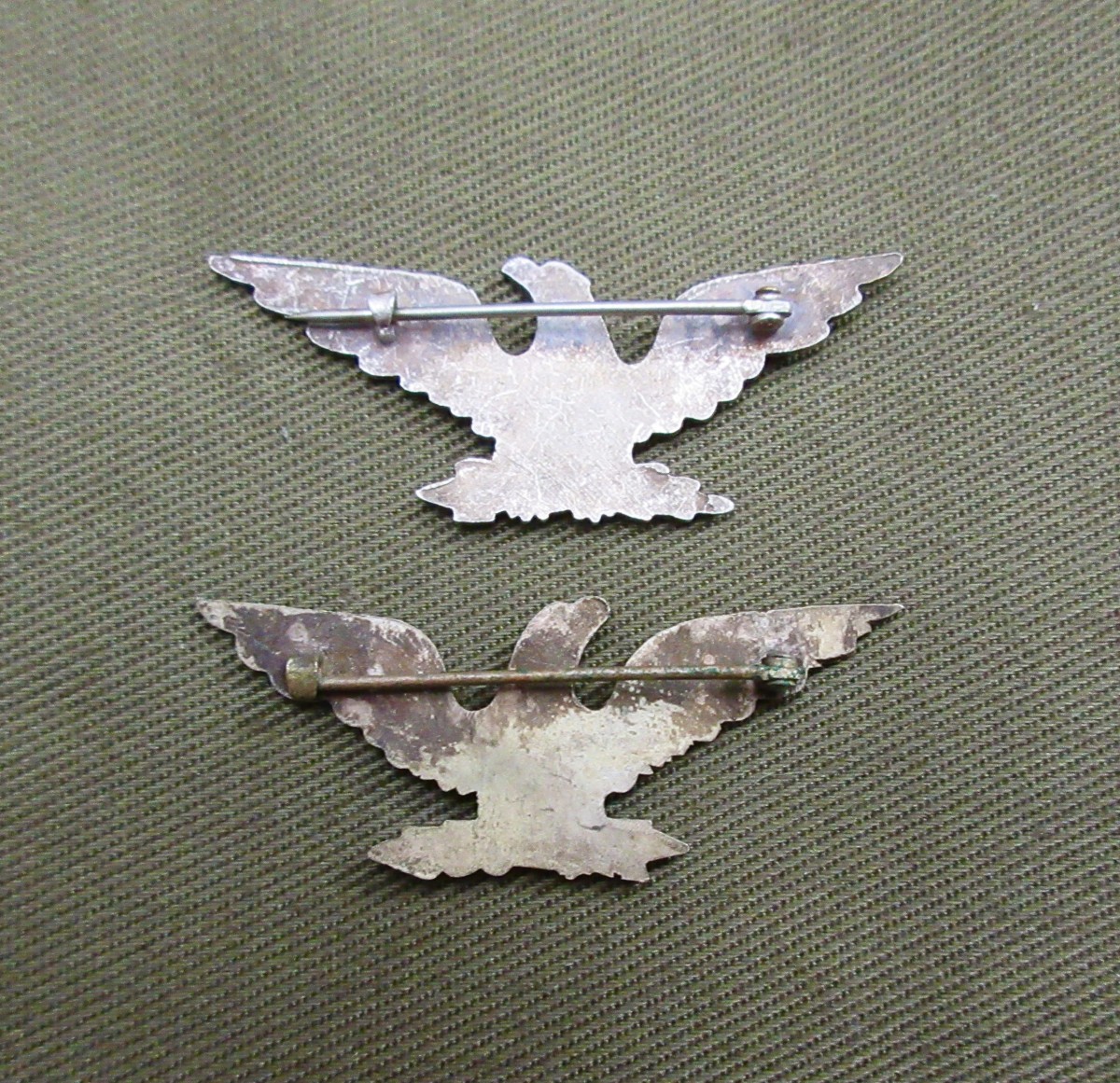 Large False Embroidered Colonel’s Eagles – Spanish American War Era ...
