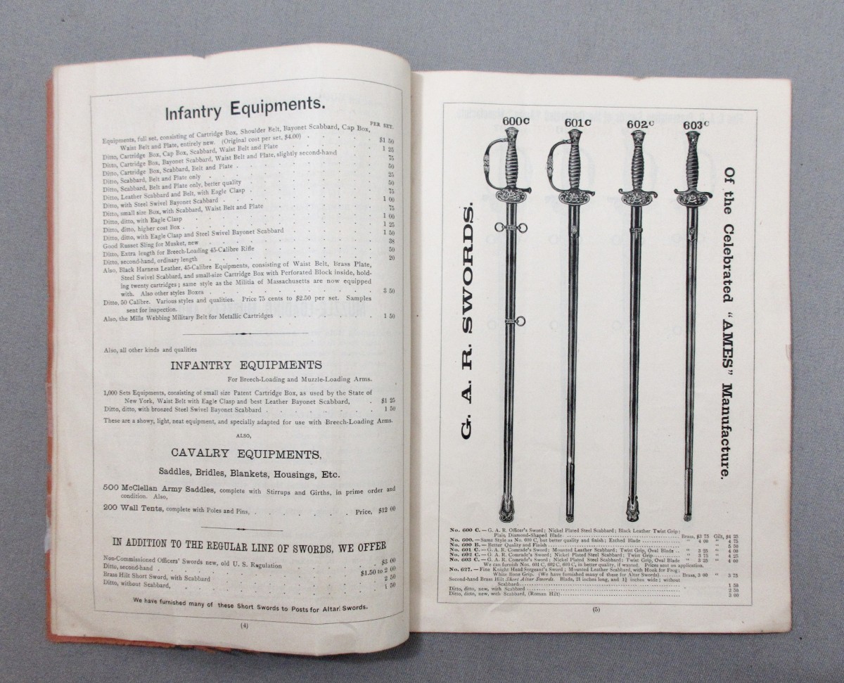 1890 William Read & Sons Military Goods Catalog | J. Mountain Antiques
