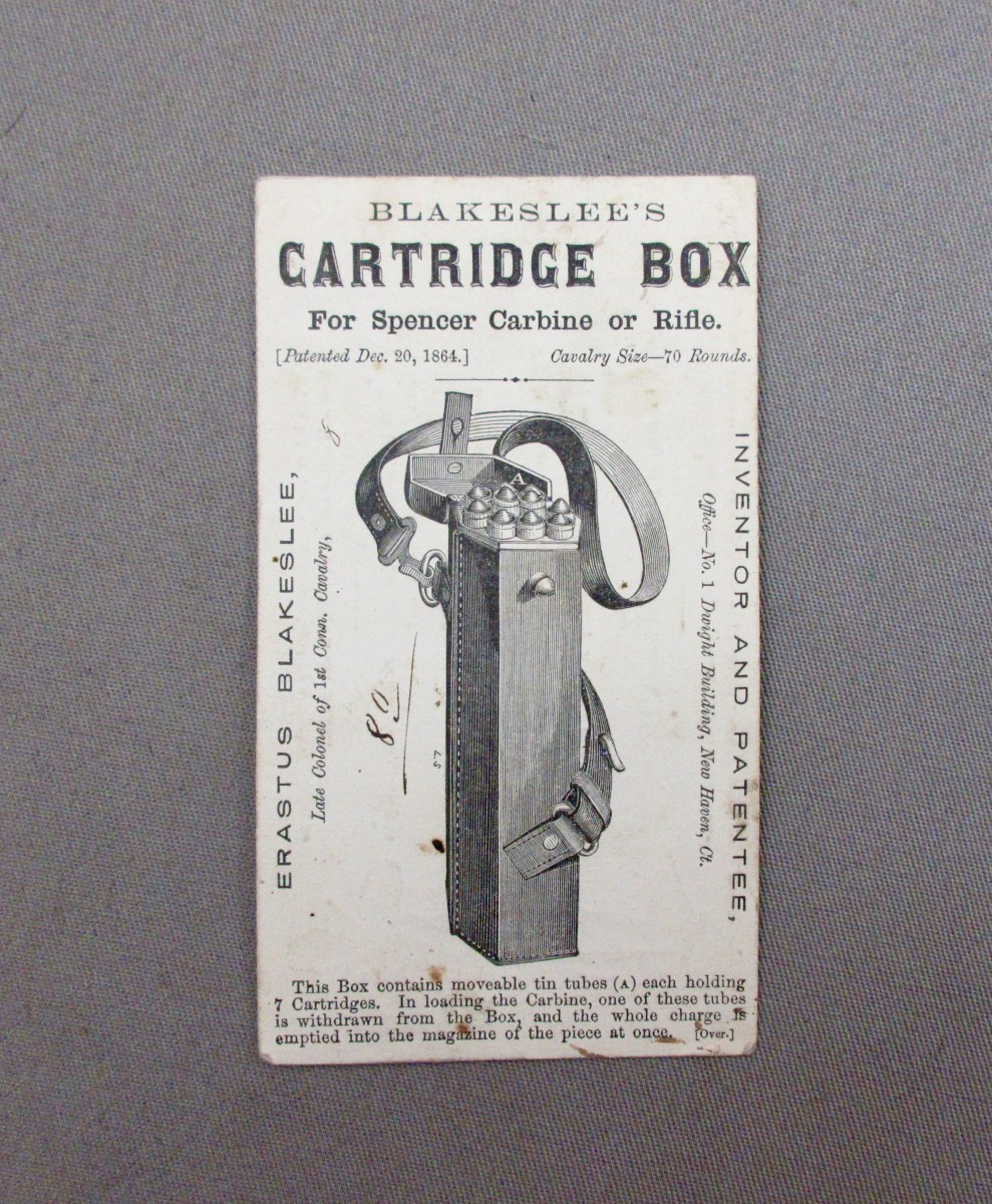 A RARE “Blakeslee’s Cartridge Box Advertising Card | J. Mountain Antiques