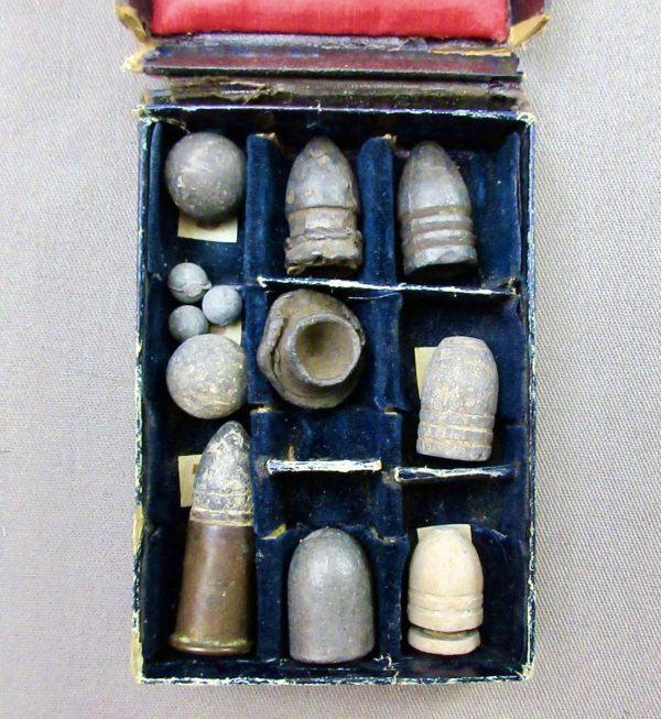 Civil War Sgt. Major’s Souvenir Box of Bullets. 121st New York Infantry ...